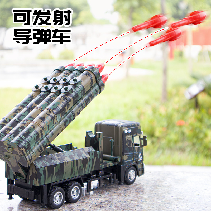 Missile Launch Vehicle Metal Model Tank Rocket Launcher Toy