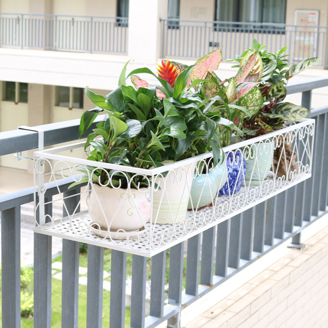 Balcony flower rack hook hanging hanging 2024 new railing green dill ...