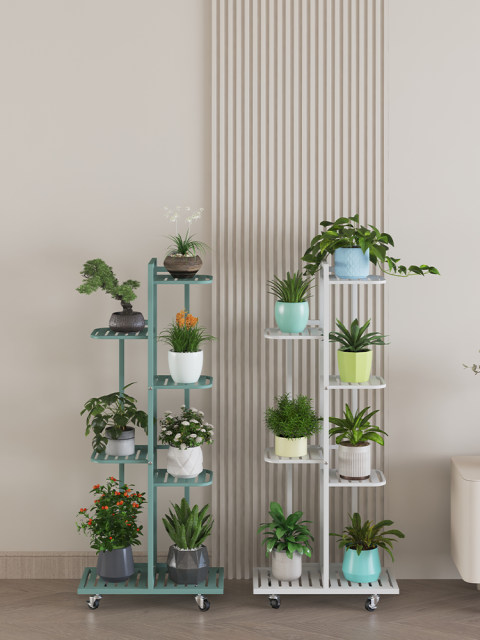 Flower rack living room floor-standing balcony flower rack green ivy ...