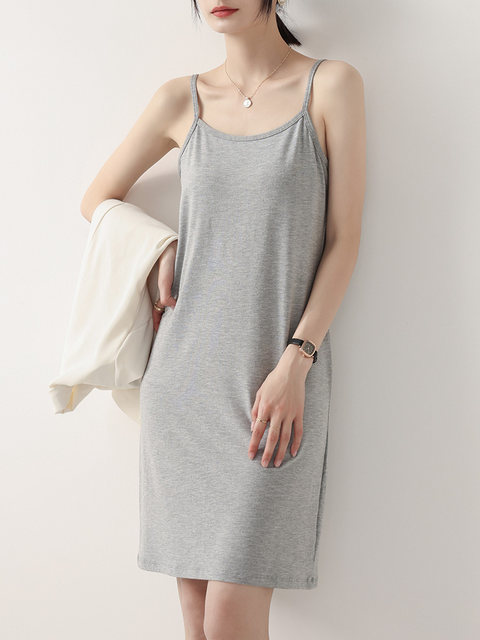 Modal suspender vest skirt for women with summer mid-length summer anti ...