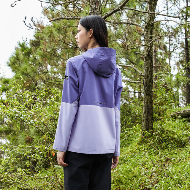 Autumn and winter woven hooded sports leisure outdoor mountaineering ...