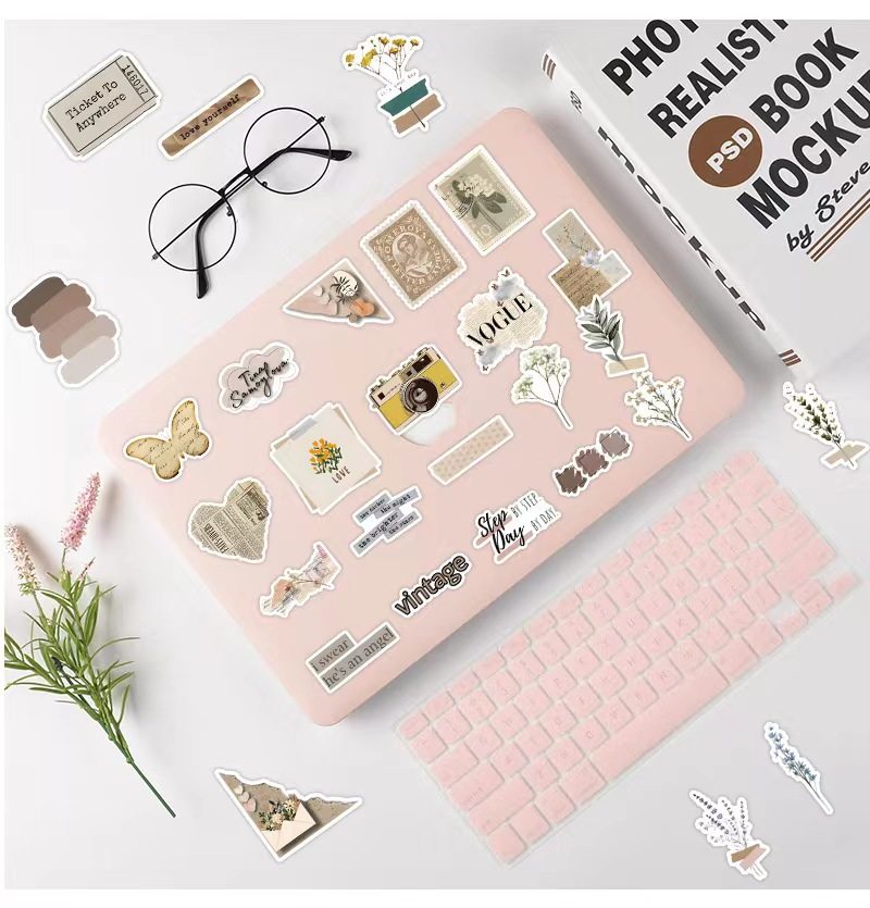 American retro sticker hand accounts, account book decoration, French ...