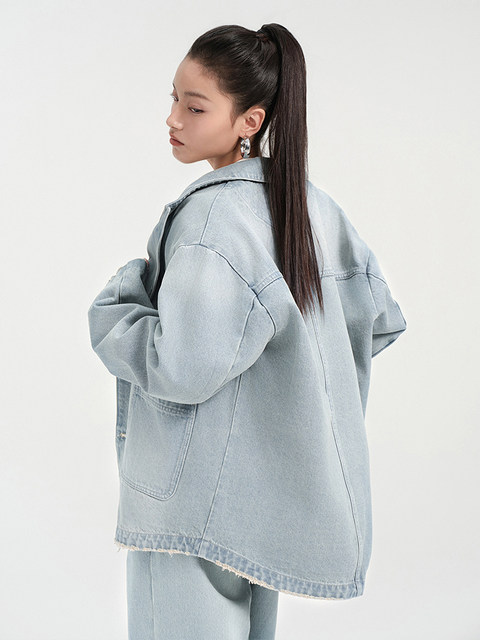 BODYDREAM BM Couple Denim Jacket Suit Jacket Casual Retro Loose Suit ...