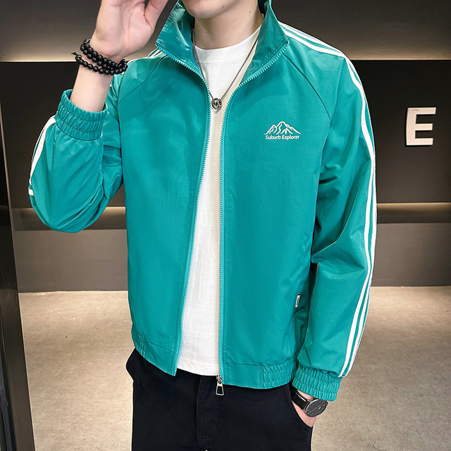 Three bar jackets men's sports standing collar coat 2025 new spring and ...