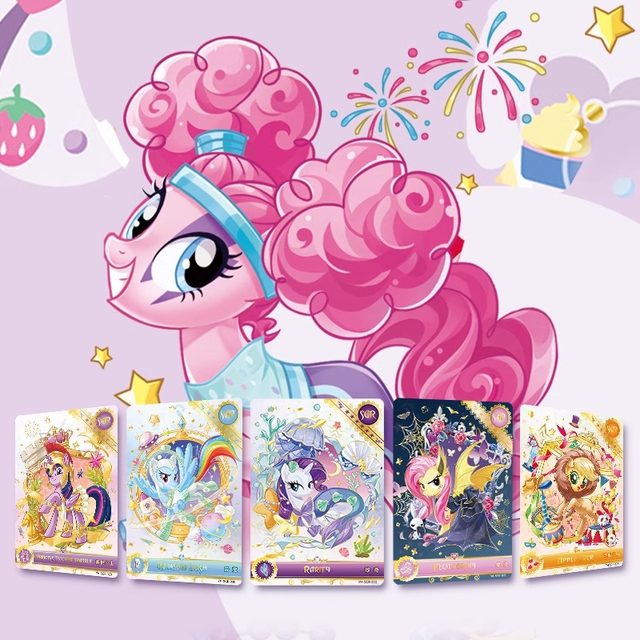A full set of card game My Little Pony cards, a full box of Rainbow ...