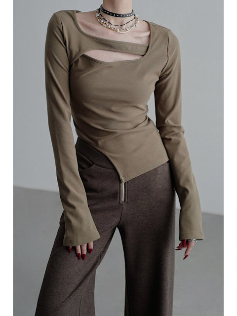 Unable to imagine x Mrs. Chen CHENTAITAI 'mutual' knitted base shirt