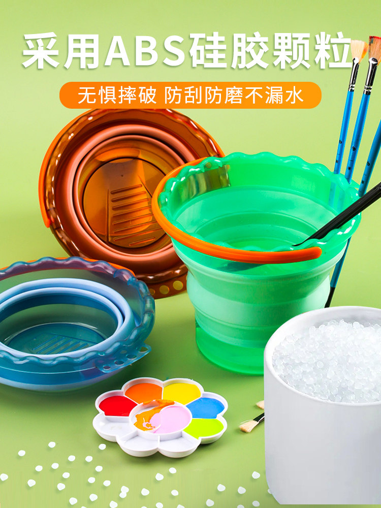 Foldable Water Bucket - Left Painted Art Bucket