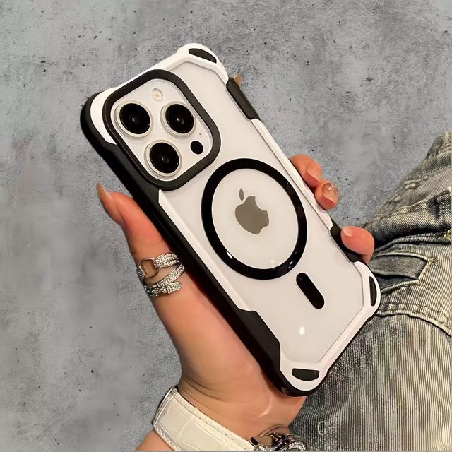 Contrast color armor four corners reinforced anti-fall Apple 15 ...