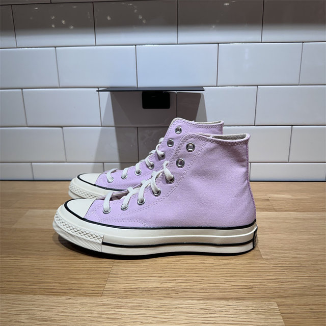 CONVERSE Converse's new 1970S light purple high-top men's and women's ...