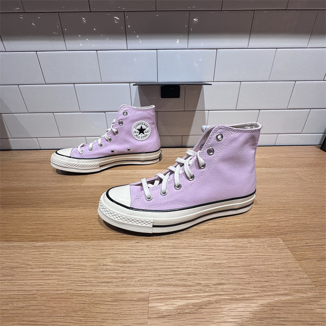 CONVERSE Converse's new 1970S light purple high-top men's and women's ...