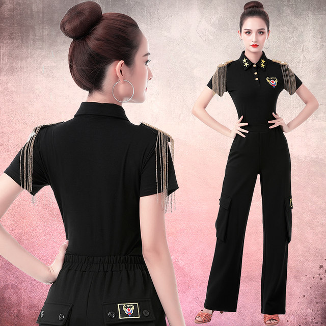 Cross-country camp sailor dance costume women's T-shirt new men's long ...