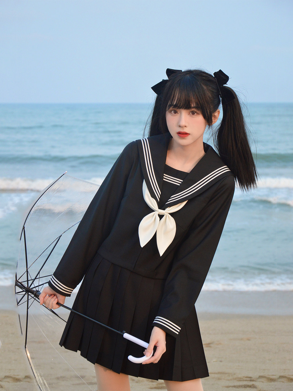Maoyu JK Uniform Sailor Suit - Black Skirt Set
