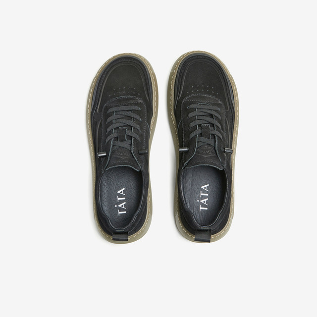 TATA His retro leather shoes men's sports casual shoes men's shoes 2024 ...