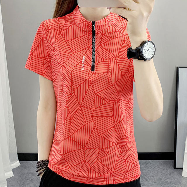 Summer quick-drying clothing, women's short-sleeved T-shirt, ice silk ...