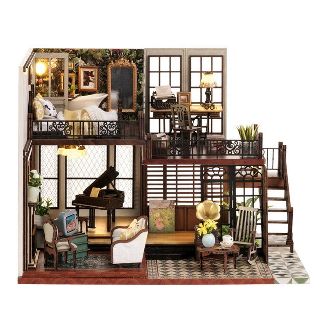 Wisdom house diy hut time imprint attic building handmade 3d three ...