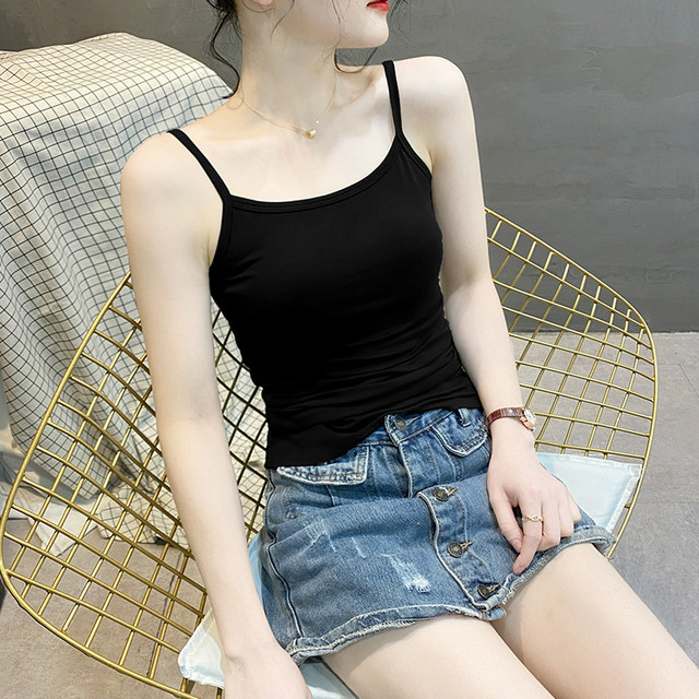 Modal small camisole women's spring and autumn thin slim fit outer wear ...