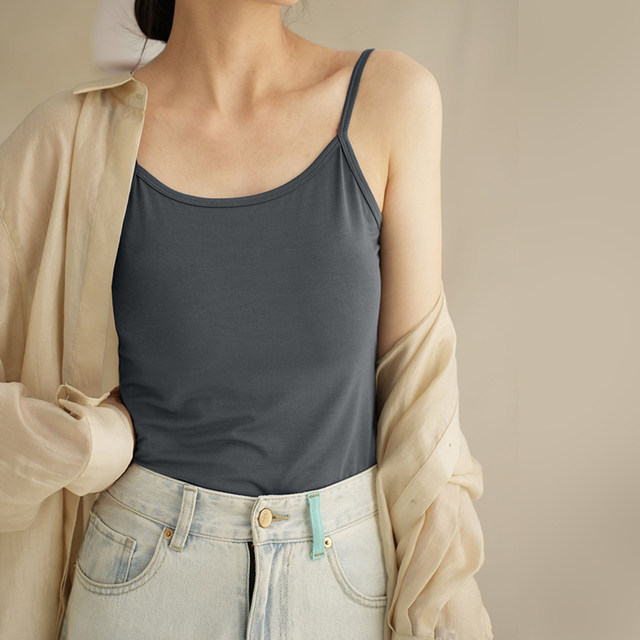 Modal black small camisole women's spring and autumn outer wear ...