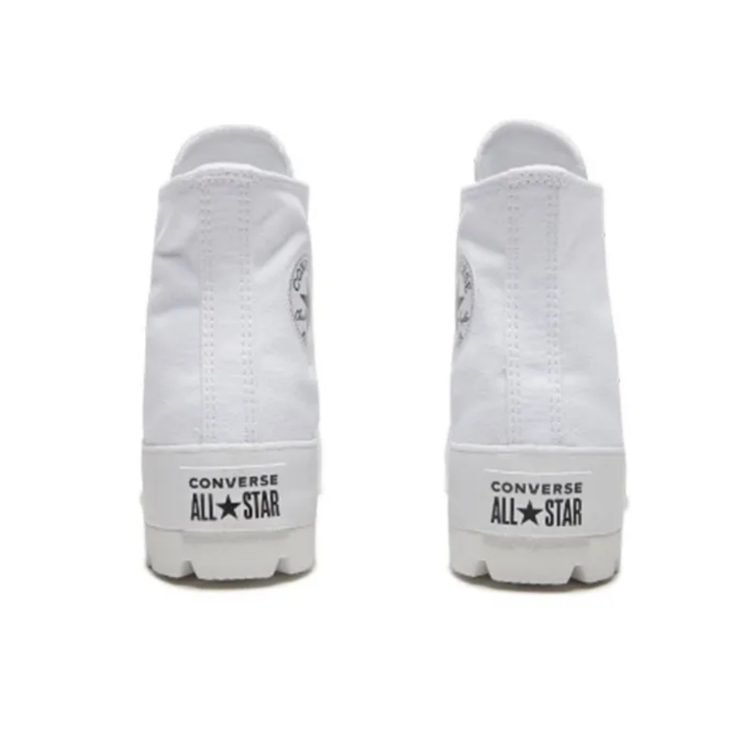 Genuine Converse thick bottom heights female white high -top canvas ...