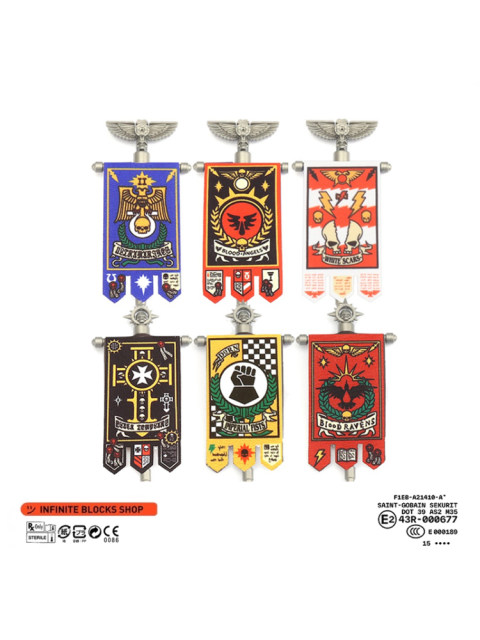 INFINITE Warhammer 40K Legion Flag Building Blocks Toys Assembled Tile ...
