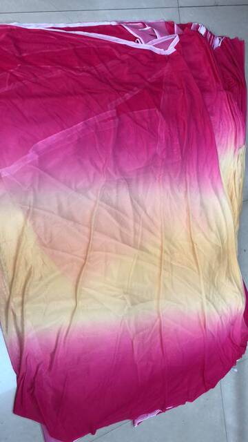Gradient color dance clothing fabric, flesh color gradient rose red ...