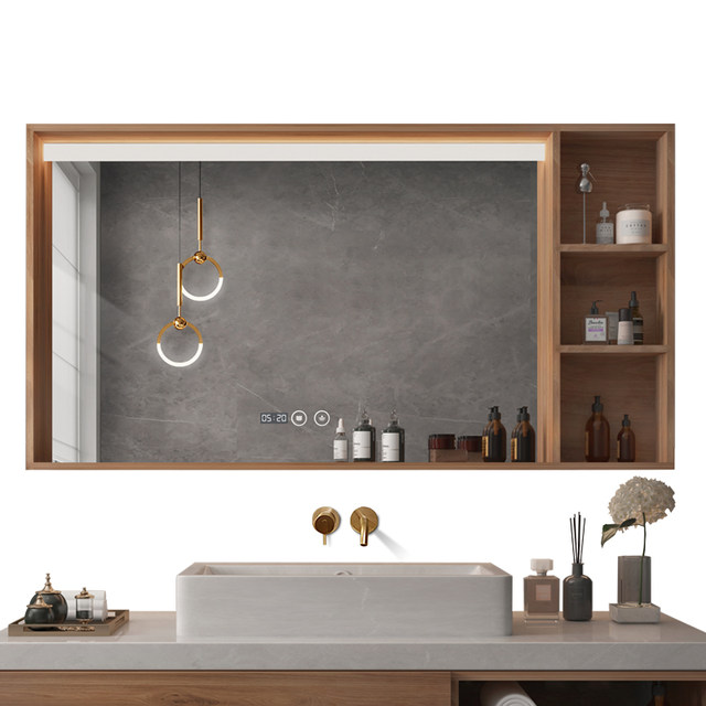 Smart bathroom mirror cabinet wall-mounted toilet bathroom toilet ...