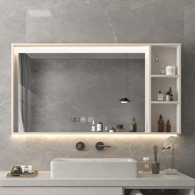 Smart bathroom mirror cabinet wall-mounted toilet bathroom toilet ...