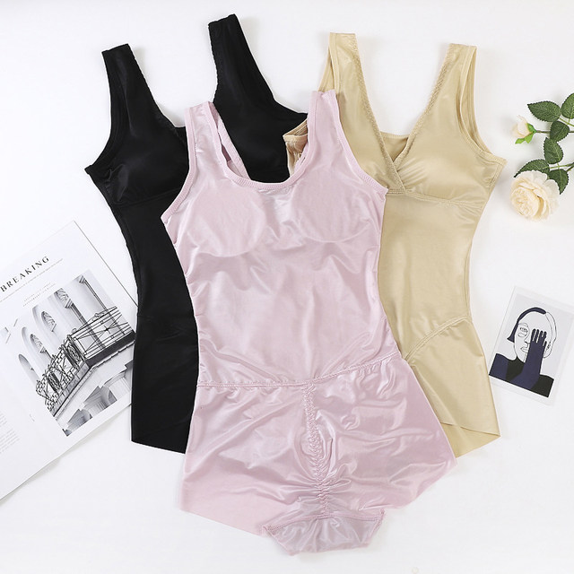 No trace mulberry silk conjoined body -shaping clothes thin -piece ...