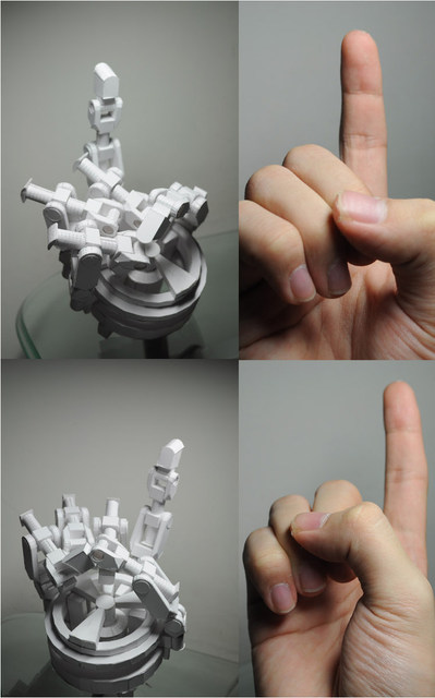 Paper art machinery machine manipulator movable and bendable handmade ...