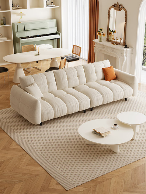 French creamy style INS net red small apartment dual apartment Nordic ...