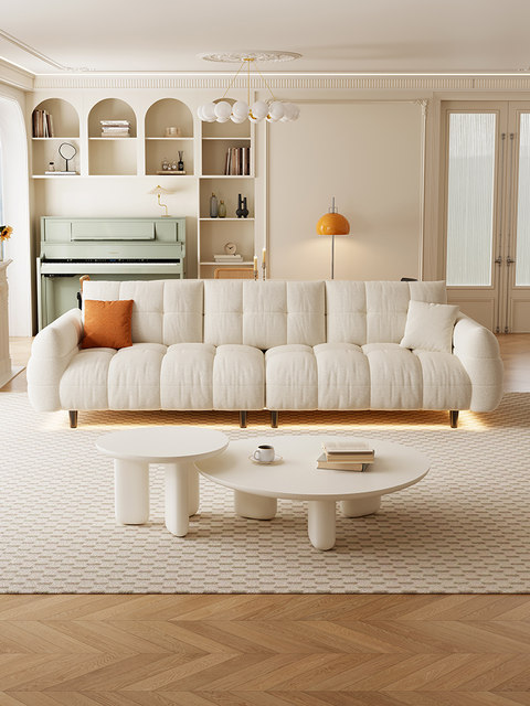 French creamy style INS net red small apartment dual apartment Nordic ...