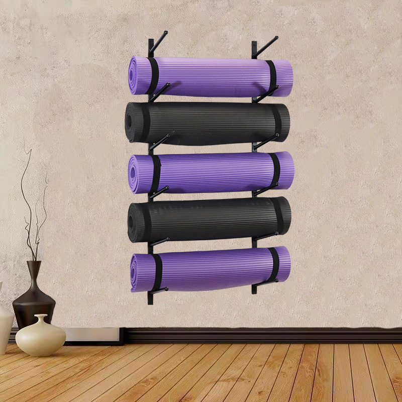Yoga Mat & Foam Roller Storage Rack - Wall Mount