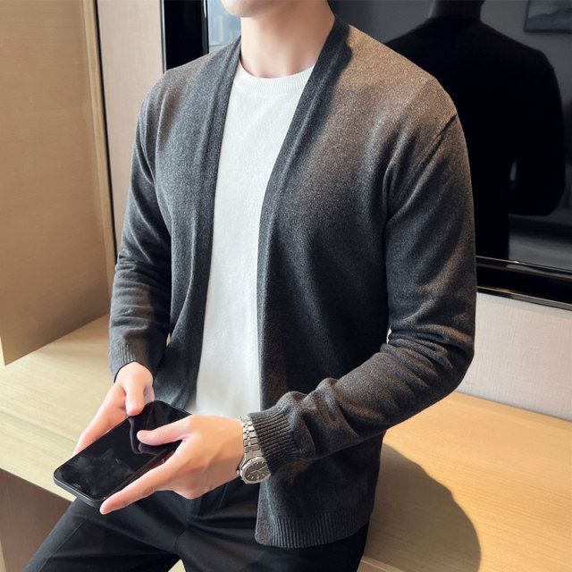 2024 new autumn men's knitted sweater cardigan casual super good ...