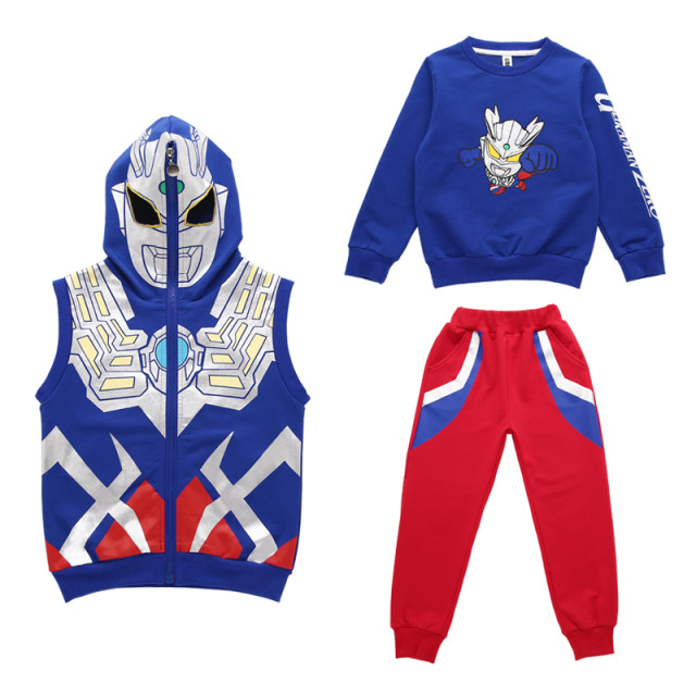 Ultraman Clothes Children's Autumn Suit Sweatshirt Three-piece Set ...