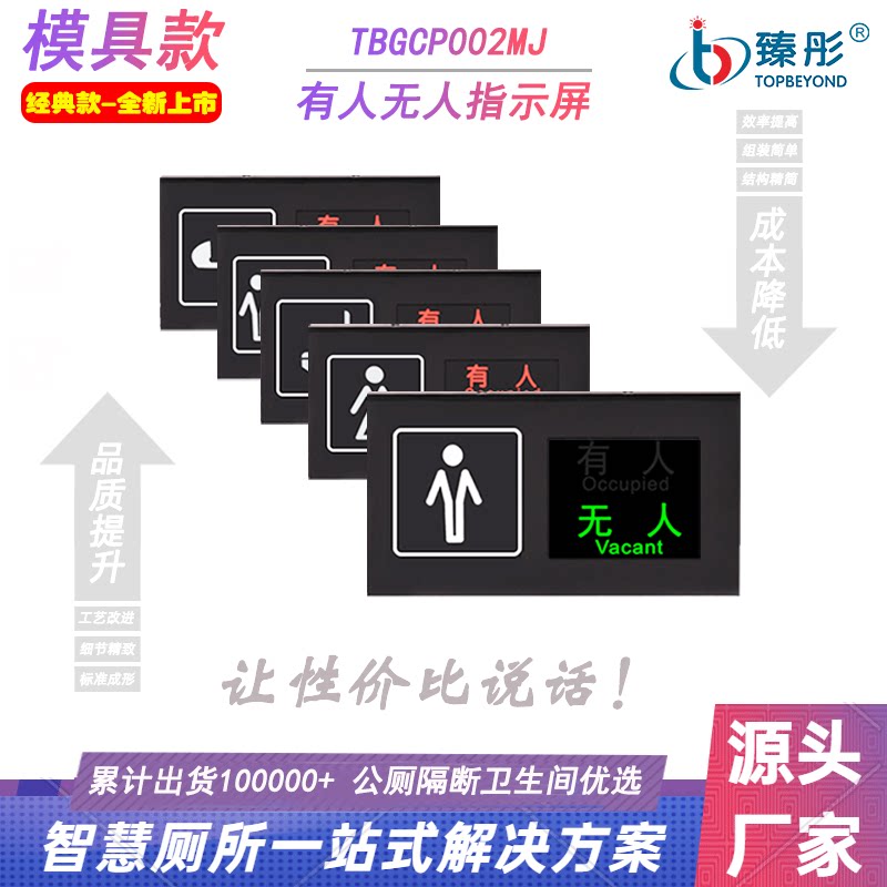 Smart Toilet Occupied and Unmanned Display Public Toilet Squat Sign ...