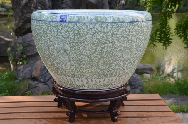 Fish tank aquarium Jingdezhen ceramic fish tank extra large creative ...