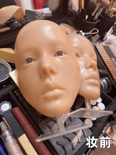 Full Face Makeup Practice Panel Eyebrow Eye Makeup Template Artifact ...