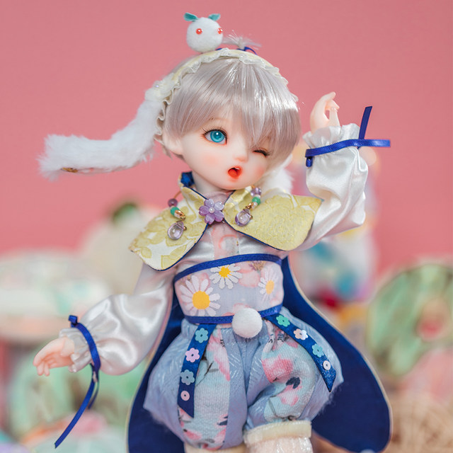 Ringdoll Doll-Shaped Rice Cake Bunny Ears cute Bjd Doll Sd Male 1/6 ...