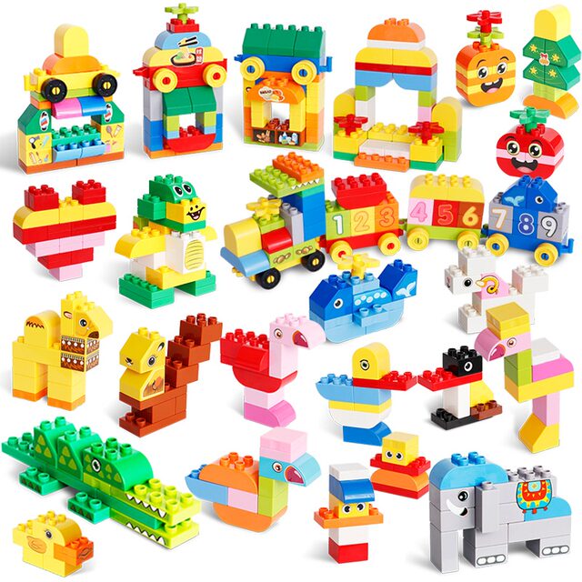 Baby assembled children's toys large particle building blocks boys and ...