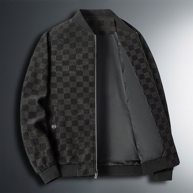 A coat full of design! Men's autumn zipper cardigan baseball uniform ...