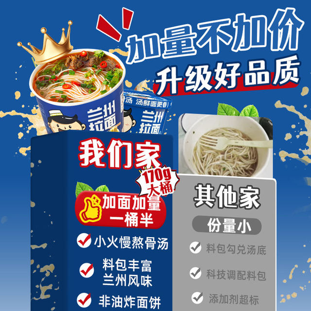 Lanzhou Beef Ramen Instant Noodles Chongqing Small Noodles Bucket Mixed ...
