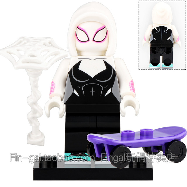 Superhero Iron Spider Man Figure Gwen Spotted Man KT1069 Building Block ...