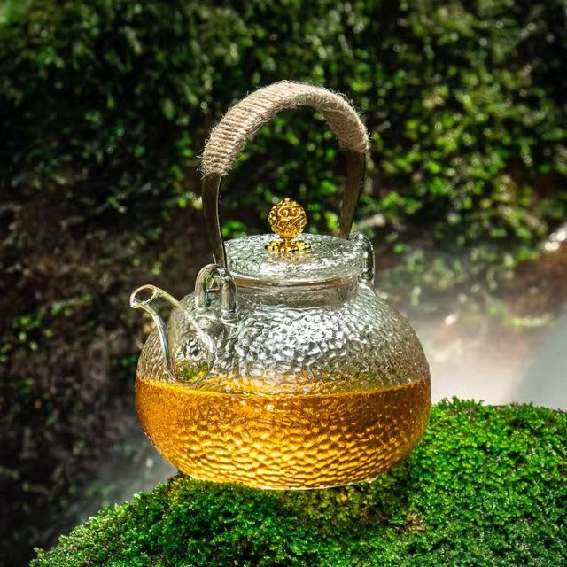 Glass teapot for making tea, household high-temperature resistant ...