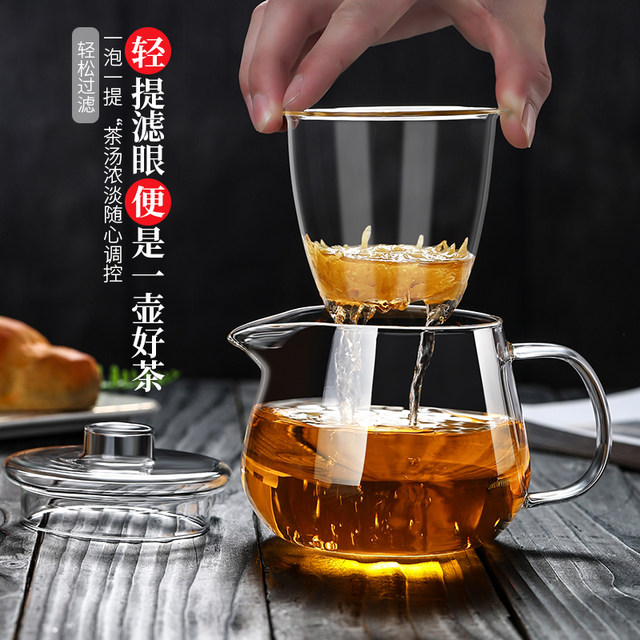 Glass teapot household high temperature resistant teapot 2024 new tea ...