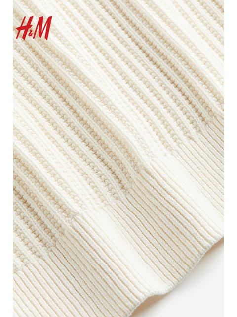 HM men's knitted shirt spring comfortable round neck knitted cotton ...