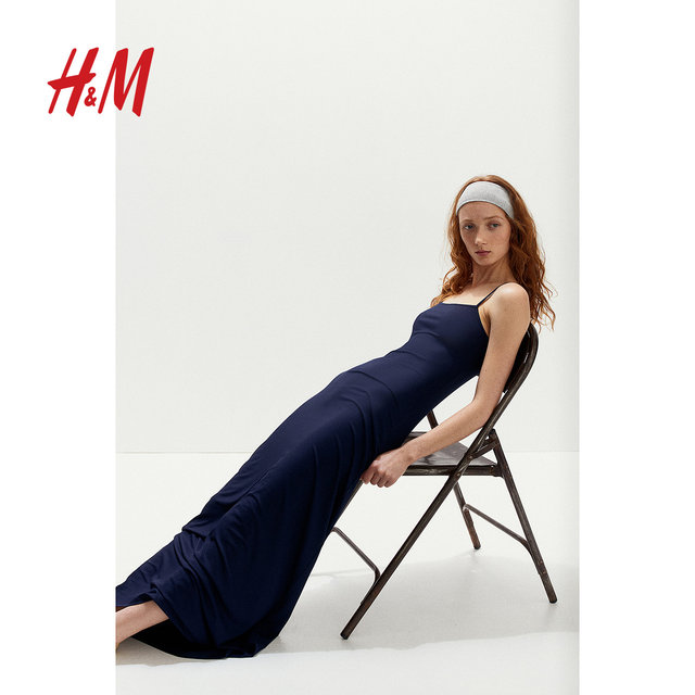 HM Women's Dress 2024 Summer New Leisure Comfortable Round Lingle ...