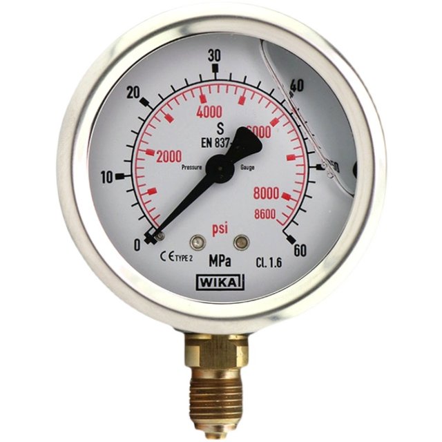 German imported WIKA pressure gauge EN837-1 shock-resistant stainless steel pressure measuring ...