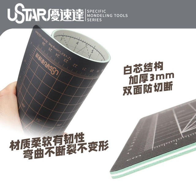 Uchua model cutting pad A3/A4 dual -color double -sided craft pad Guida ...