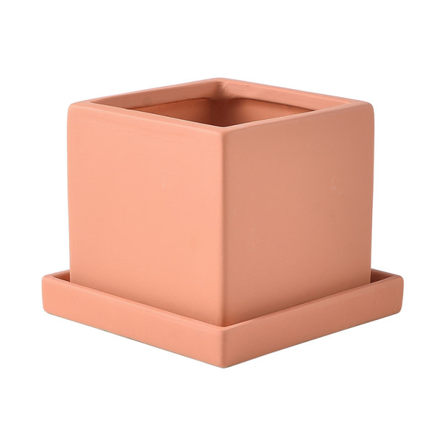 Nordic Simple Ceramic Flower Pot Square Phalaenopsis Orchid Succulent ...