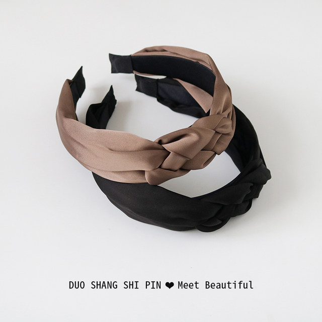 Forest Satin High-End Headband Twist Braided High Skull Headband Hair ...