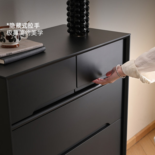 Eddie Kaluka solid wood five bucket cabinet simple modern bedroom ...